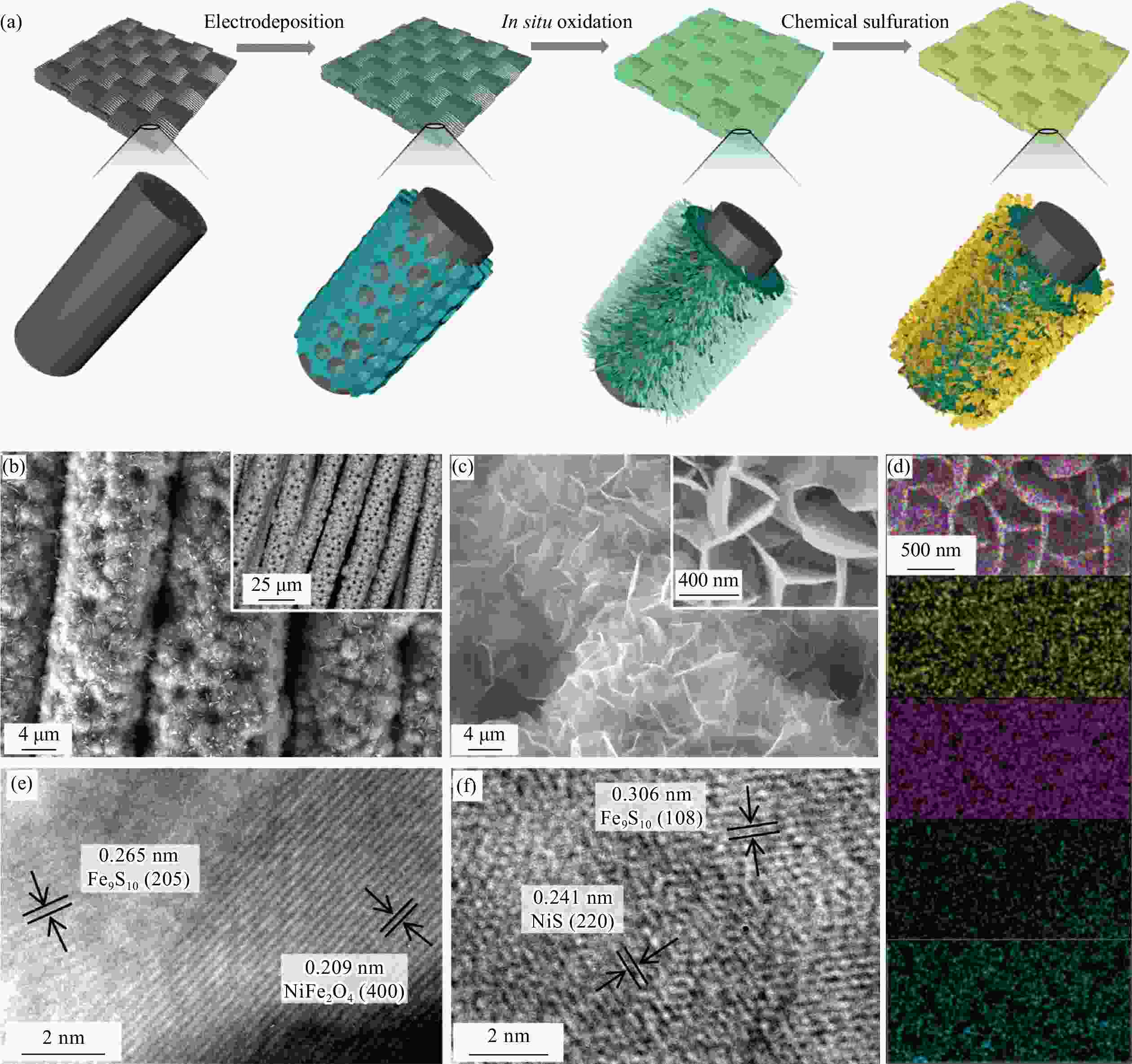 Self Supporting And Hierarchically Porous Ni X Fe S Nife 2 O 4 Heterostructure As A Bifunctional